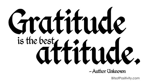 "Gratitude Is the Best Attitude" Word-Art Freebie