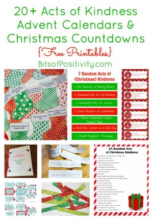 20+ Acts of Kindness Advent Calendars and Christmas Countdowns {Free ...