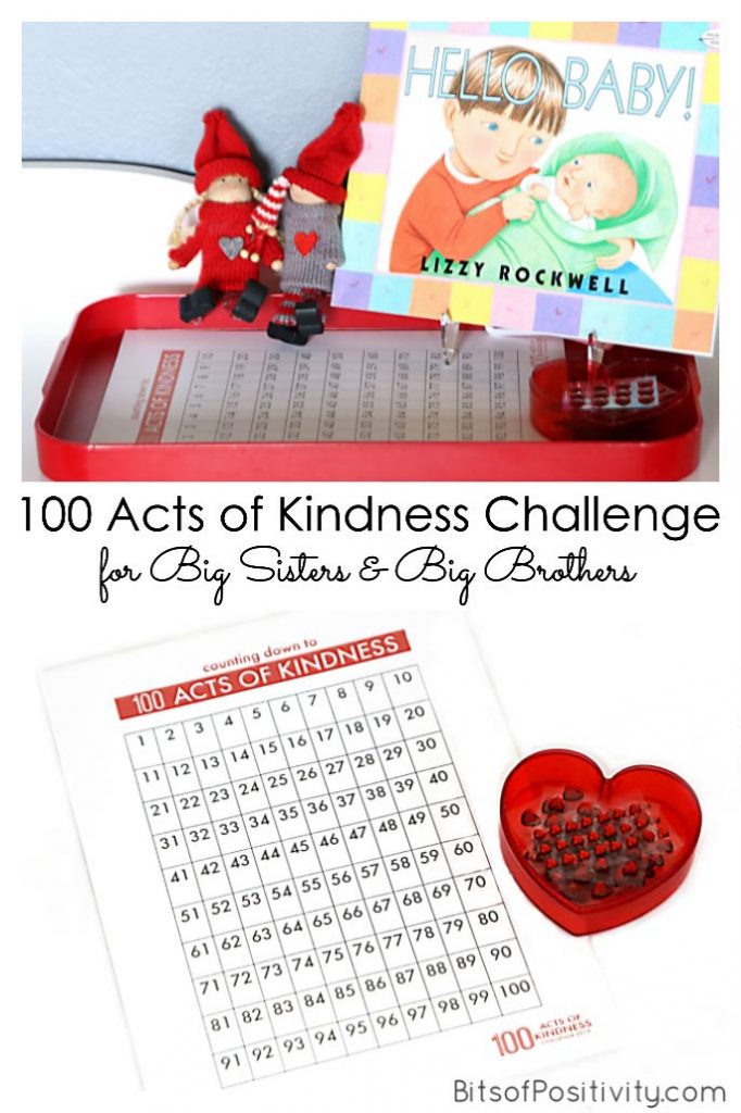 100 Acts of Kindness Challenge for Big Sisters and Big Brothers - Bits ...